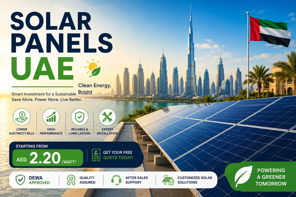 Solar Panel Price in Dubai & UAE 2026 | Cost, Suppliers & Savings